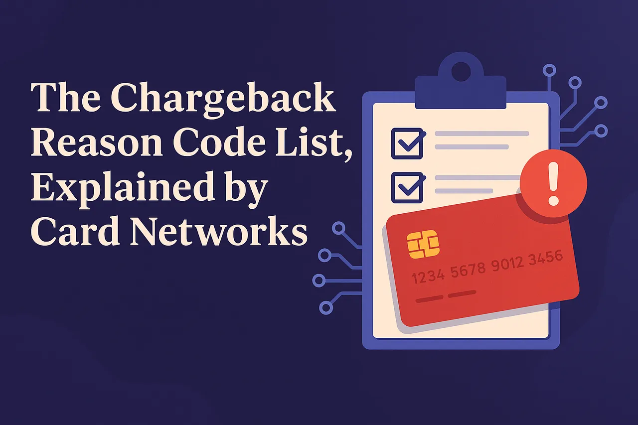 The Chargeback Reason Code List Explained by Card Networks