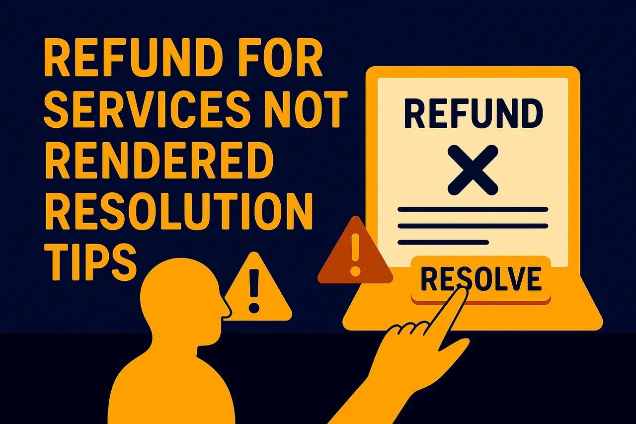 Refund for Services Not Rendered: Resolution Tips