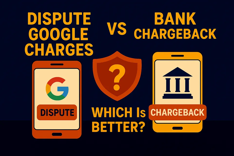 Dispute Google Charges vs Bank Chargeback: Which is Better?